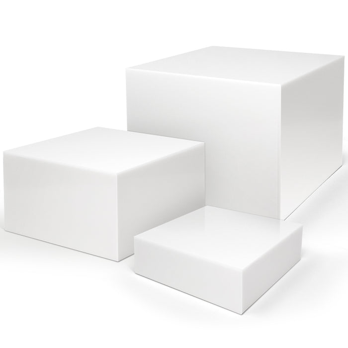 Acrylic Cube Display Box Risers - Set of 3