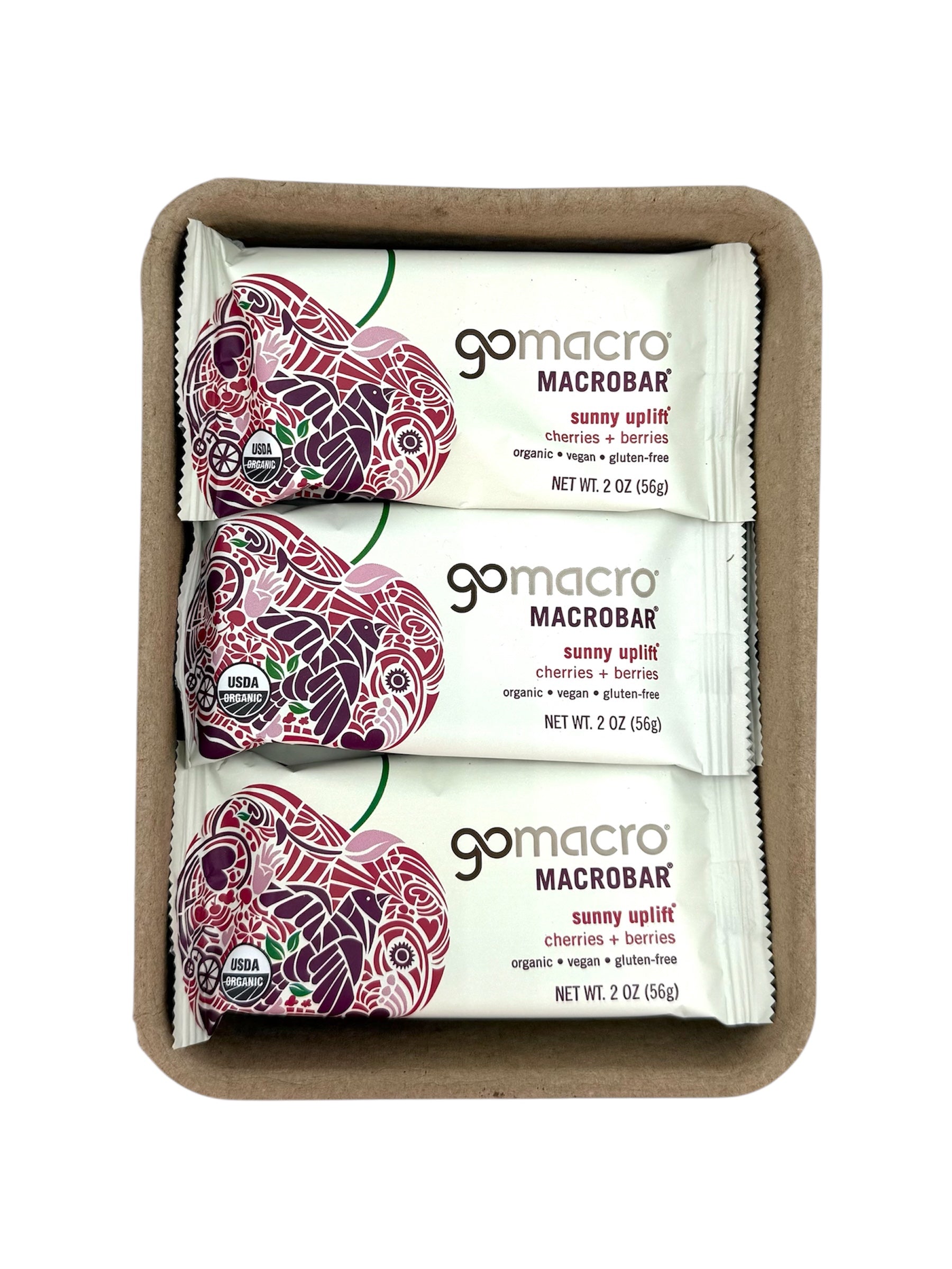 Protein Bar. GoMacro Brand. Pack of 12 bars.