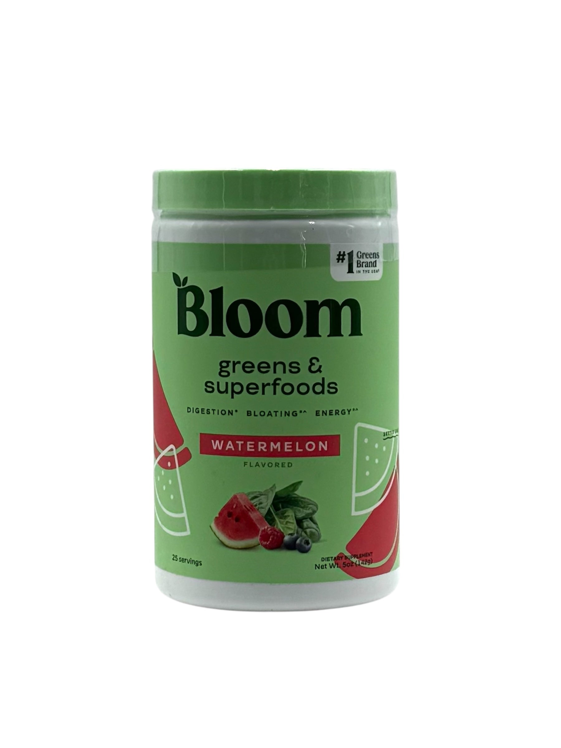 Bloom Greens & Superfoods Powder Dietary Supplement, Watermelon Flavor